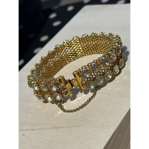 Hattie Carnegie | Jewelry | Vintage Signed Hattie Carnegie Wide Mesh ...